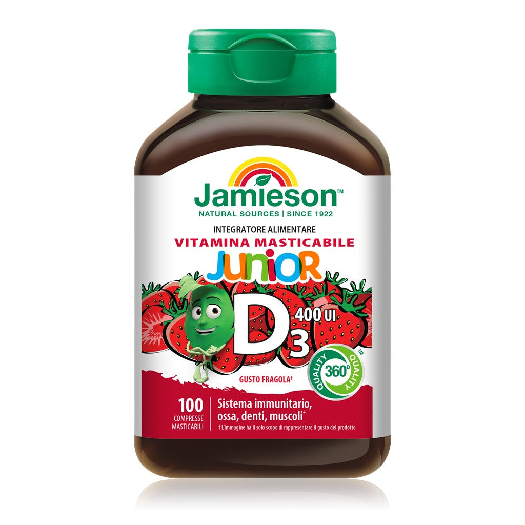 Vitamina D3 Masticabile Junior Jamieson – Supporto Ossa e Difese